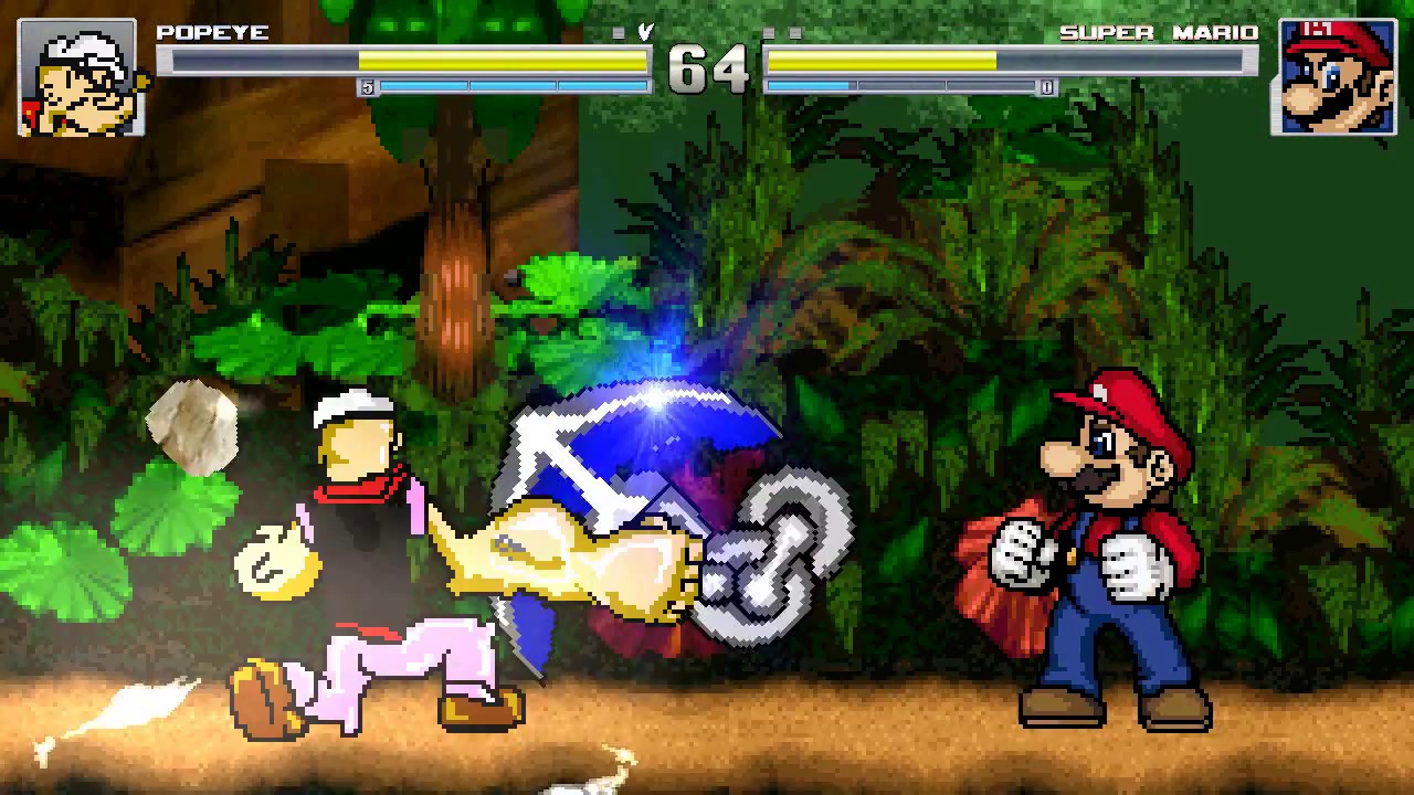 Mugen Battle Mania #42 - Popeye Vs Mario - YouTube