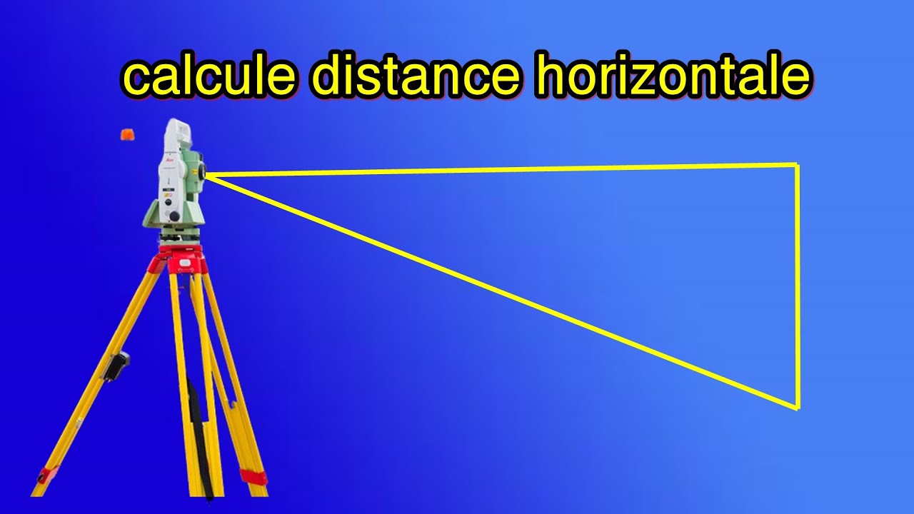 calcule distance horizontale avec angle حساب المسافة المستوية عن ...