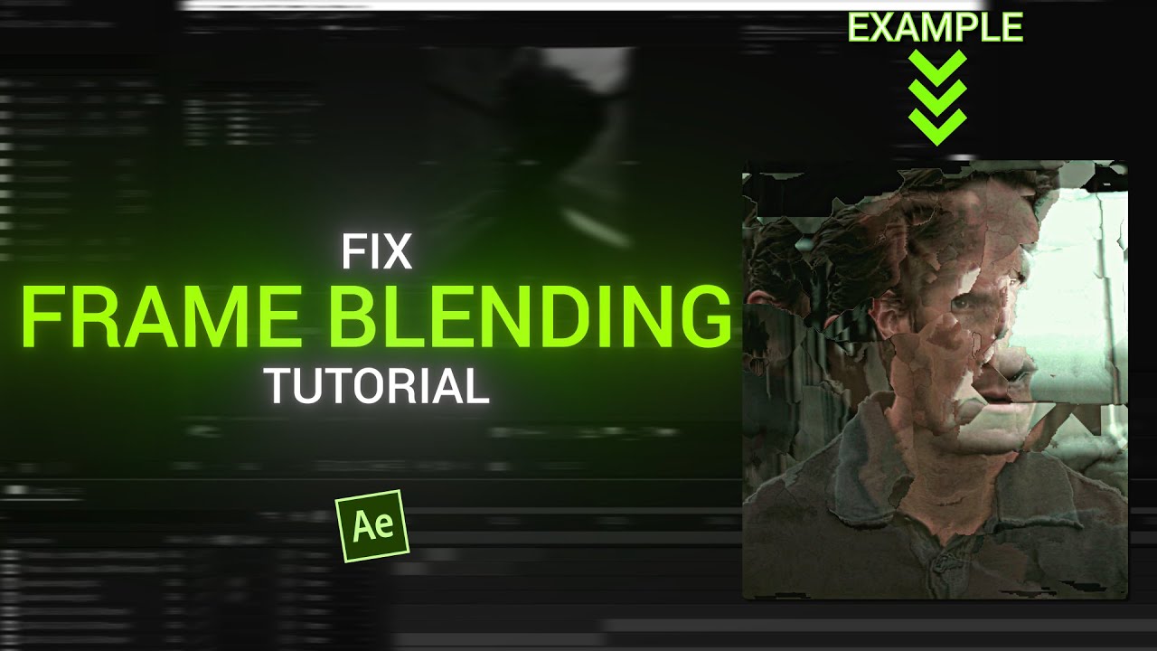 fix FRAME BLENDING GLITCH problem in 1 minute - after effects tutorial ...
