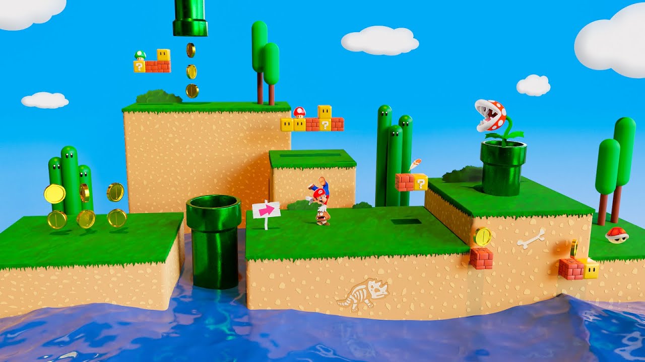 Cenário do Super Mario no Blender do zero (passo-a-passo) | Tutoriais ...