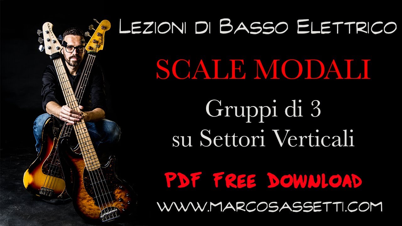 Lezioni di Basso 28 - Scale Modali Gruppi di 3 su Settori Verticali ...