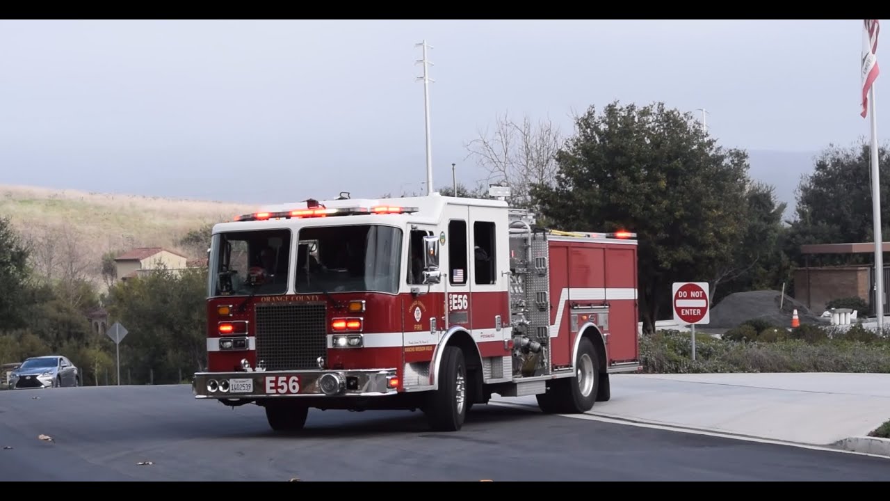 OCFA Engine 56 Responding - YouTube