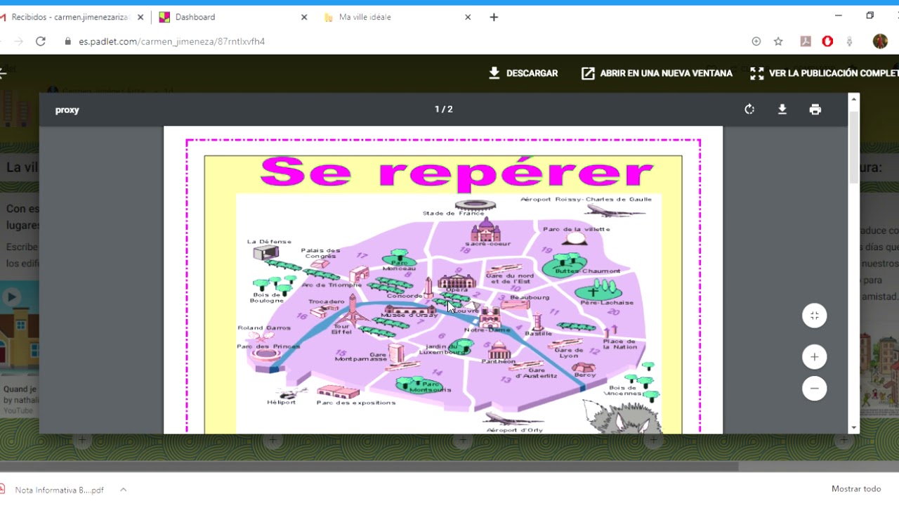 Ma ville idéale ACTIVIDADES 3ª COLUMNA - YouTube