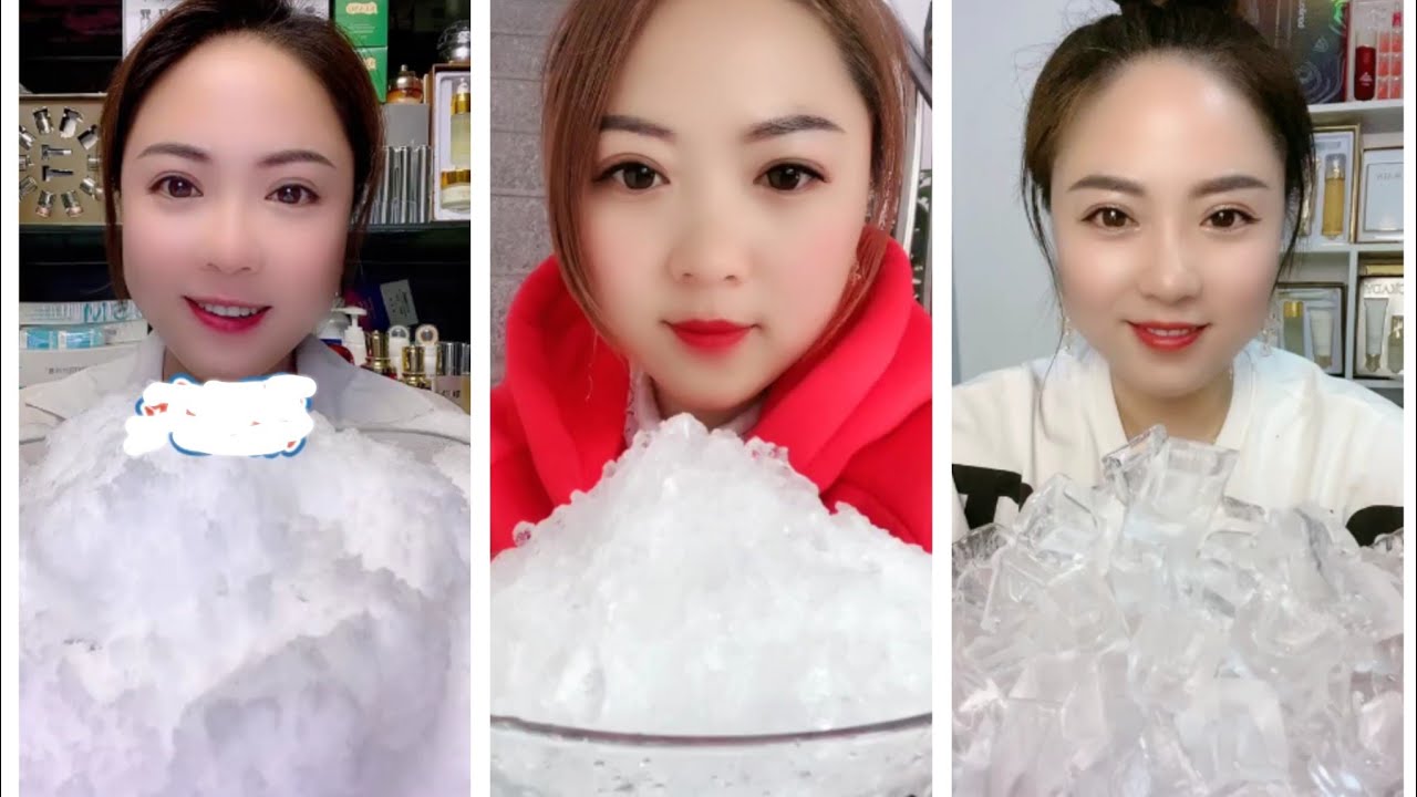 ICE-0174.ice eating.soft ice,cube ice, cruncy ice - YouTube