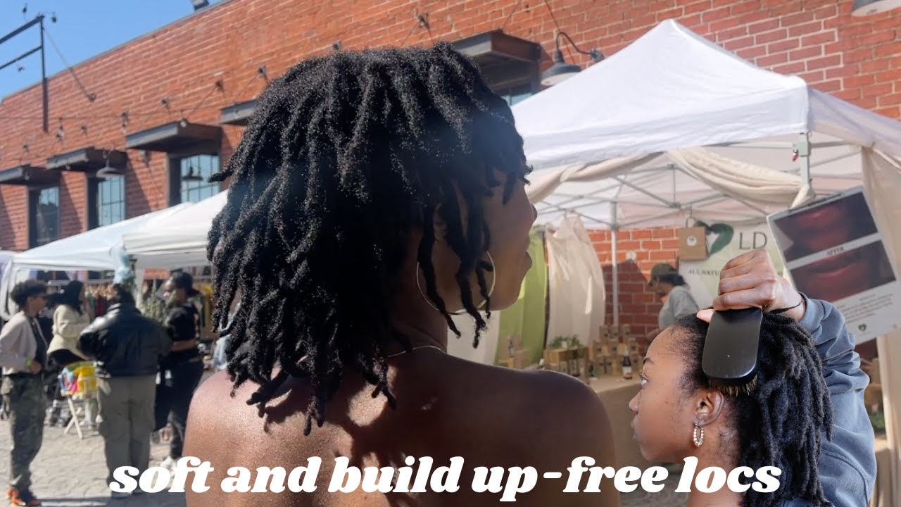 loc brushing for soft, build-up free locs! - YouTube