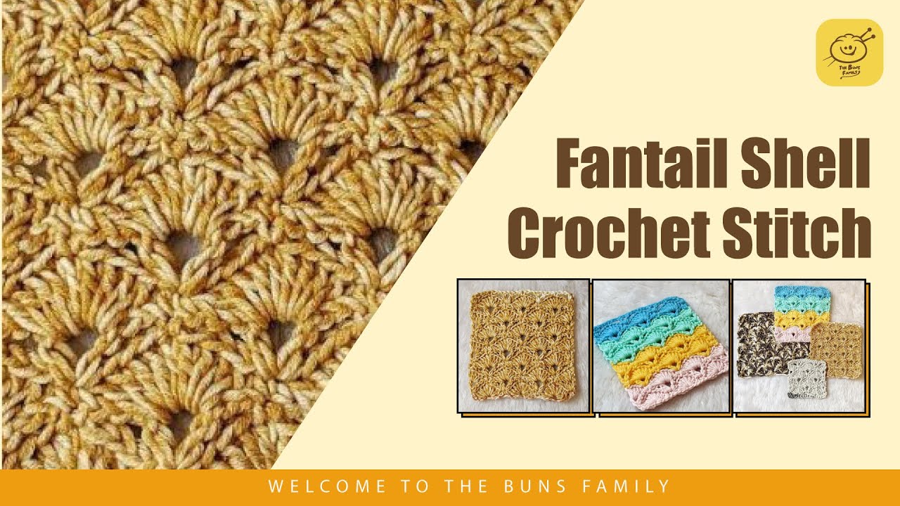Fantail Shell Crochet stitch - Hướng dẫn móc mũi con sò - YouTube