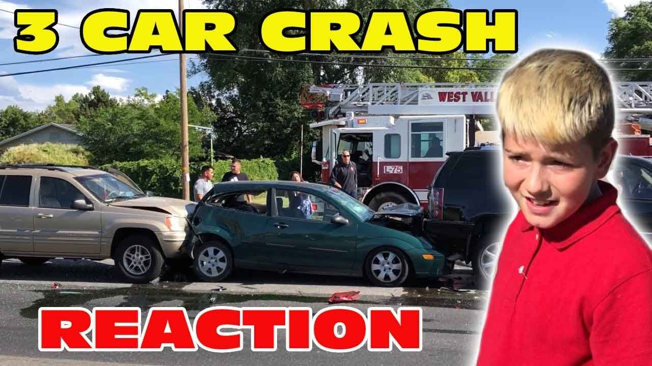 Kid Temper Tantrum Reacts To A Three Car Crash Down The Road [ Original ...