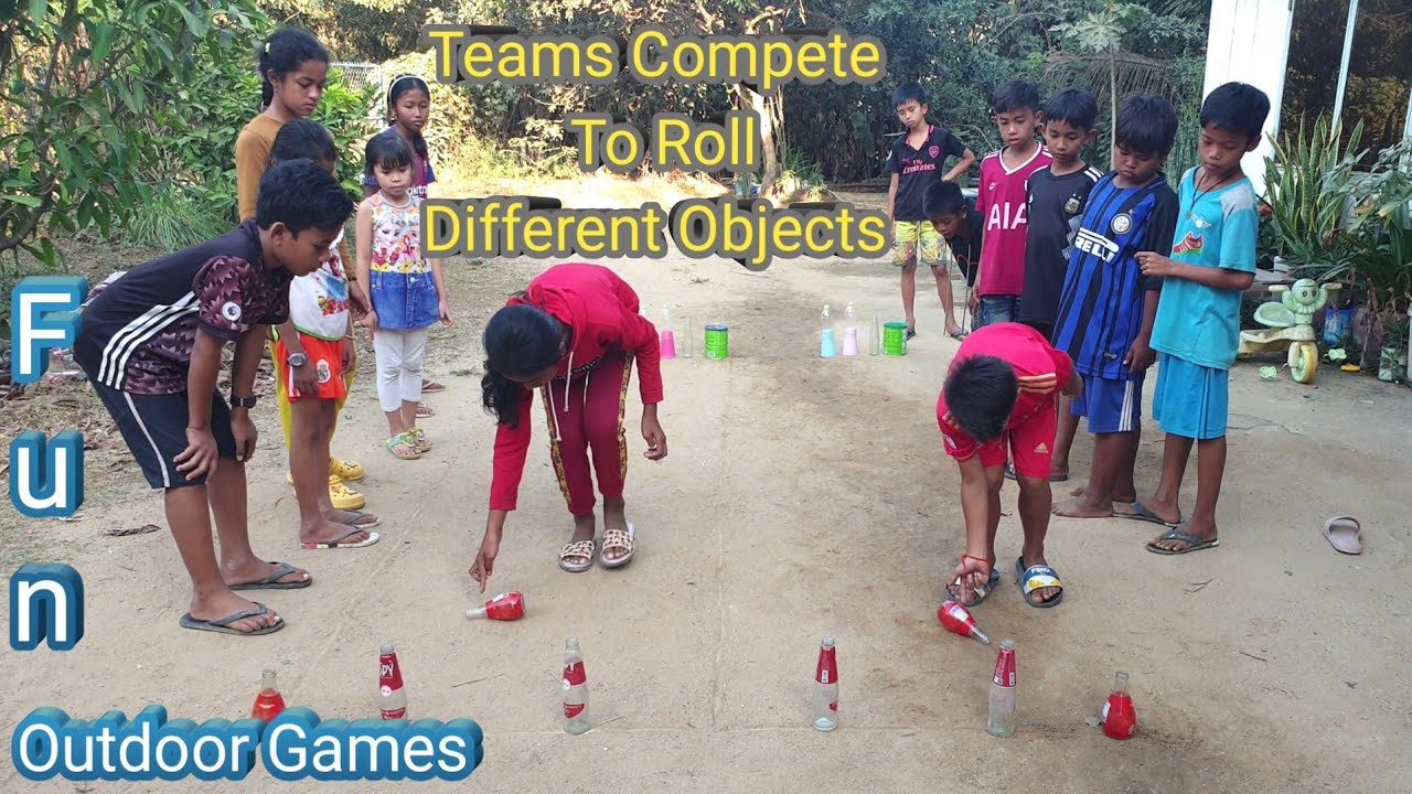 Teams Compete To Roll Different Objects | Team Building Games | Fun ...