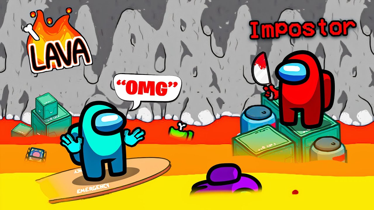TROLLING CREWMATES with LAVA MOD in Among Us - YouTube