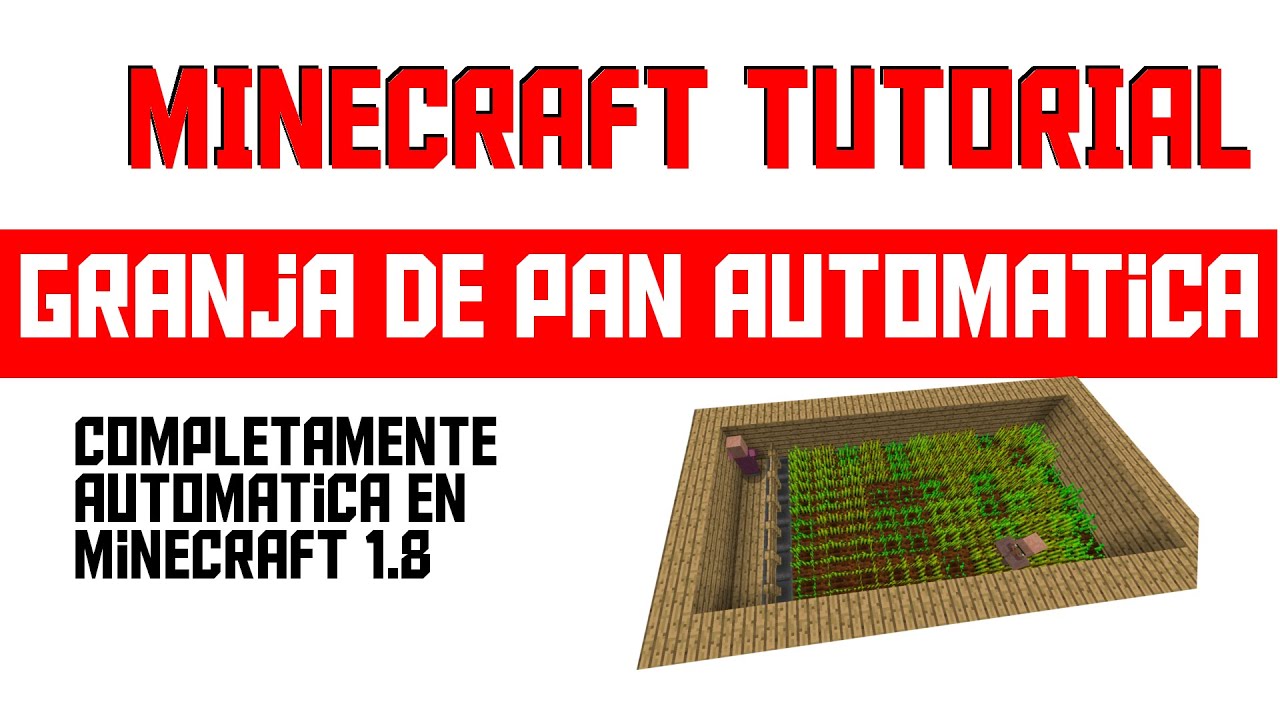 Minecraft Tutorial: Granja de pan COMPLETAMENTE automática - Minecraft ...