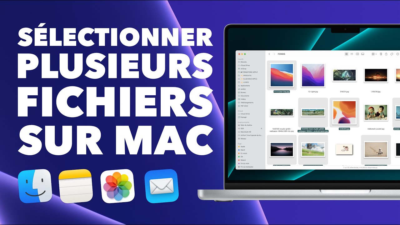 Comment sélectionner plusieurs fichiers sur Mac ? (photos, e-mails ...