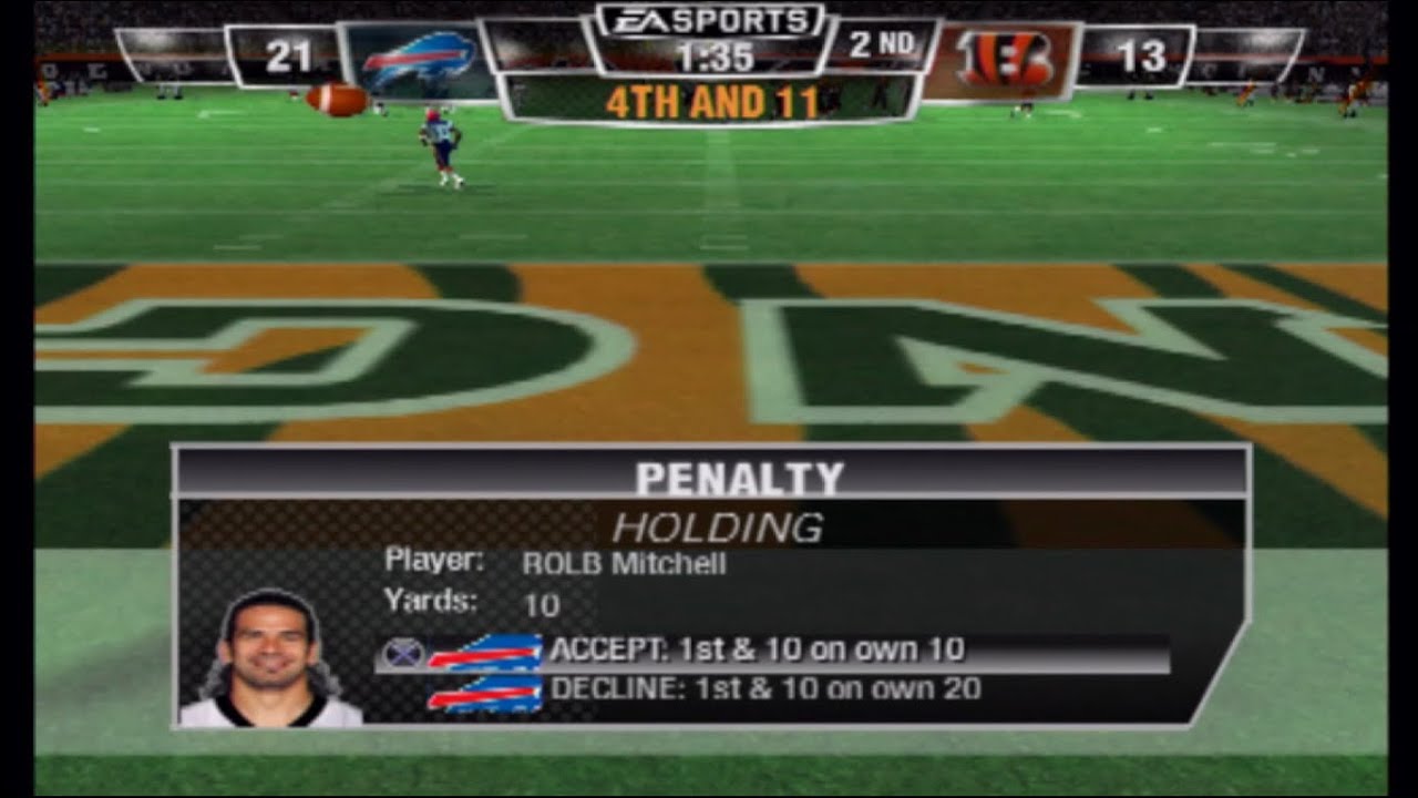 Madden NFL 10 (PS2) bills vs bengals (night) - YouTube