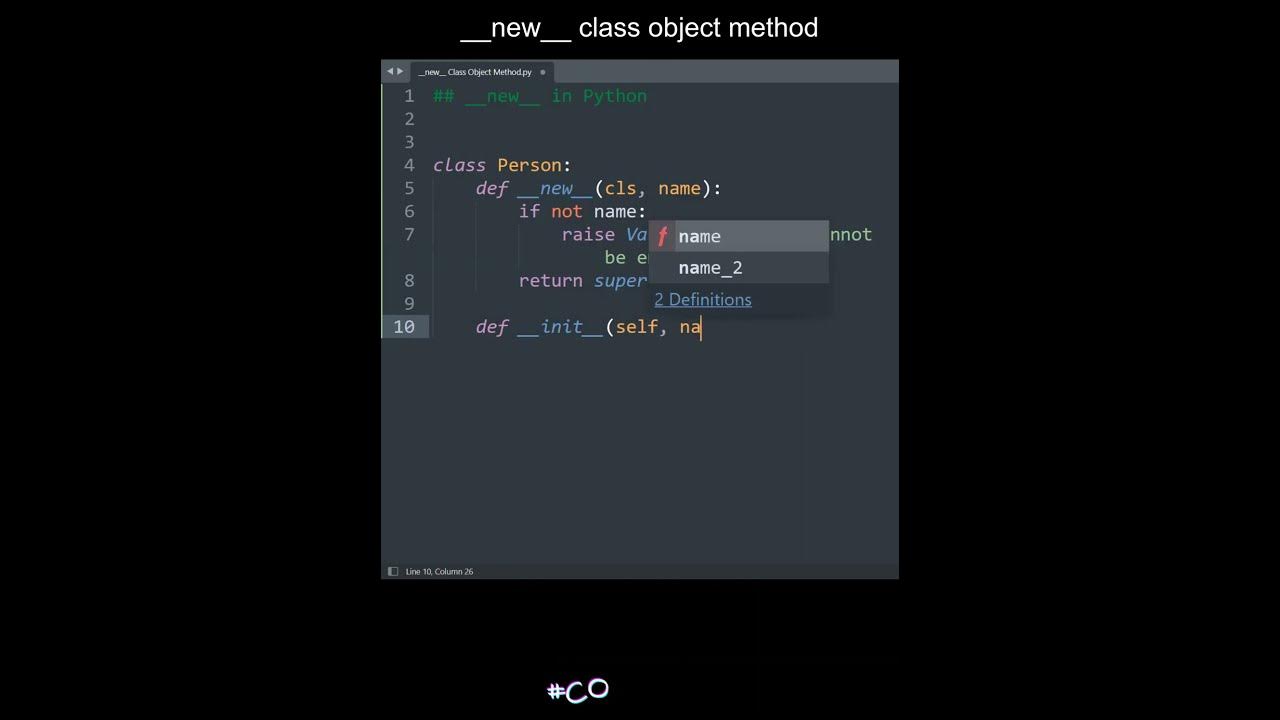 __new__ class object method in Python | Python Examples | Python Coding Tutorial | Python ...