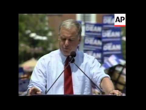 Democrat hopeful Howard Dean launches presidential campaign - YouTube