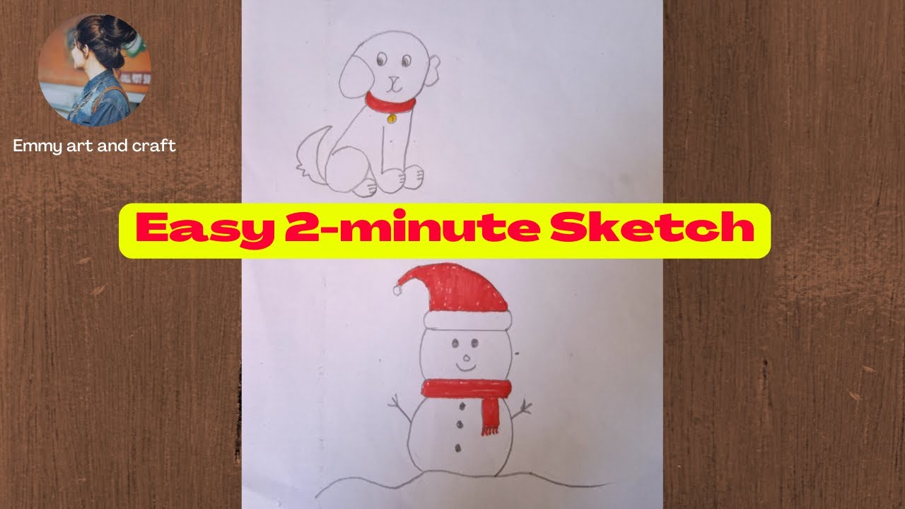 Easy 2-minute Sketch | 2 Easy Drawing | Pencil Sketching - YouTube