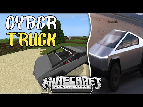 TESLA CYBERTRUCK BY ELON MUSK IN Minecraft Pe - YouTube