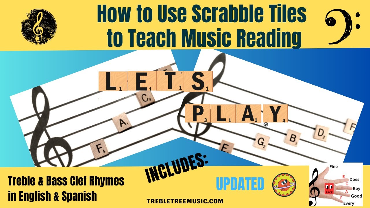 Musical Magic: Scrabble Letters, Music Staff Rhymes In English And ...