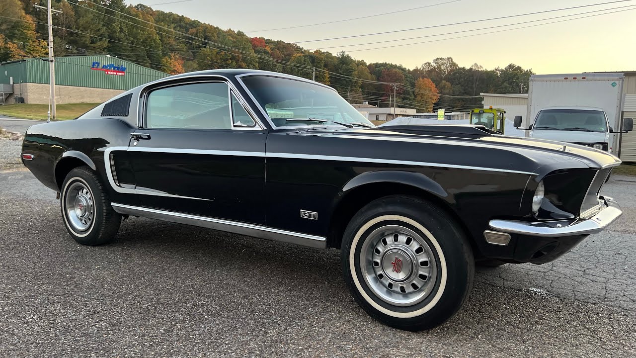 1968 1/2 Ford Mustang R Code 428 Raven Black Cobra Jet 4 Speed 4.30 ...