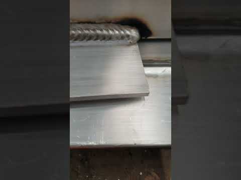 perpendicular technique aluminium welding position mig process - YouTube