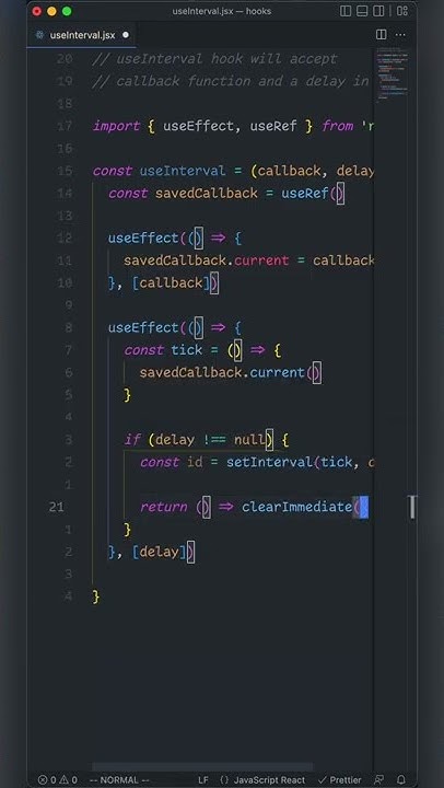 useInterval - A React hook #shorts #reactjs - YouTube
