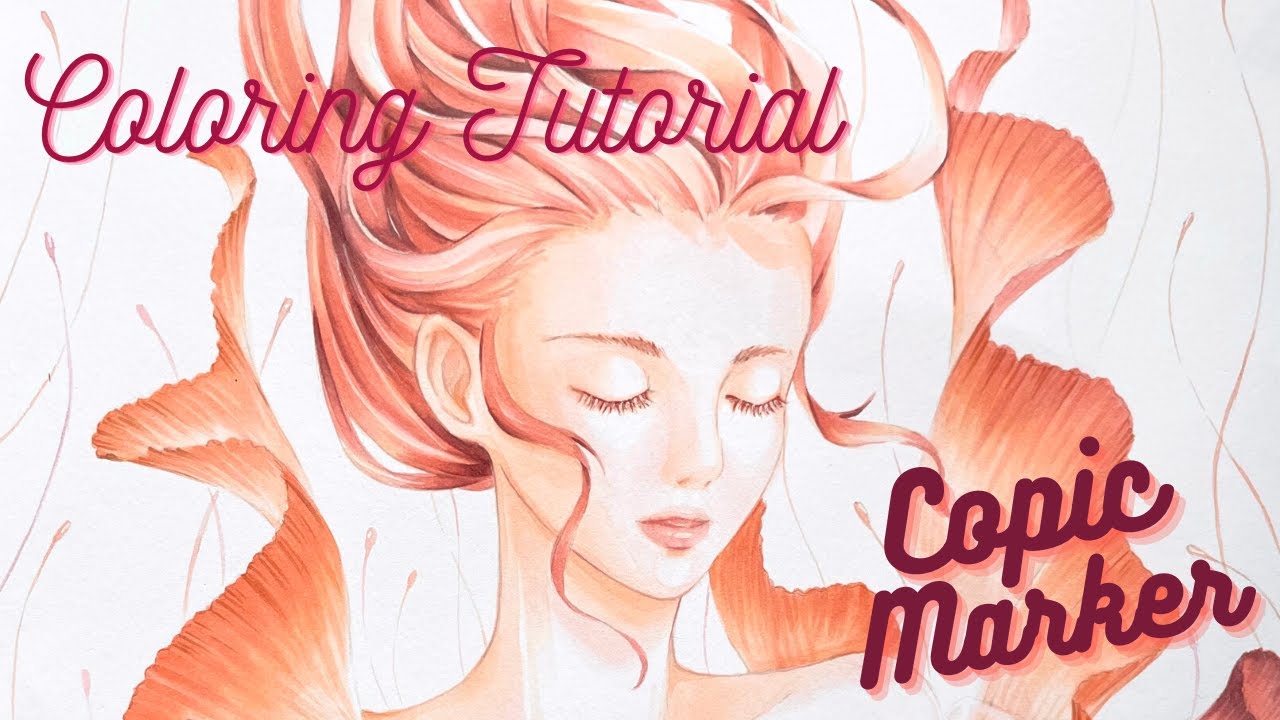 【Copic Marker Coloring Tutorial】Pink Tone Illustration in Japanese ...