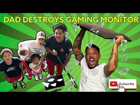 Dad DESTROYS sons GAMING monitor in EPIC MELTDOWN - You have to see it ...