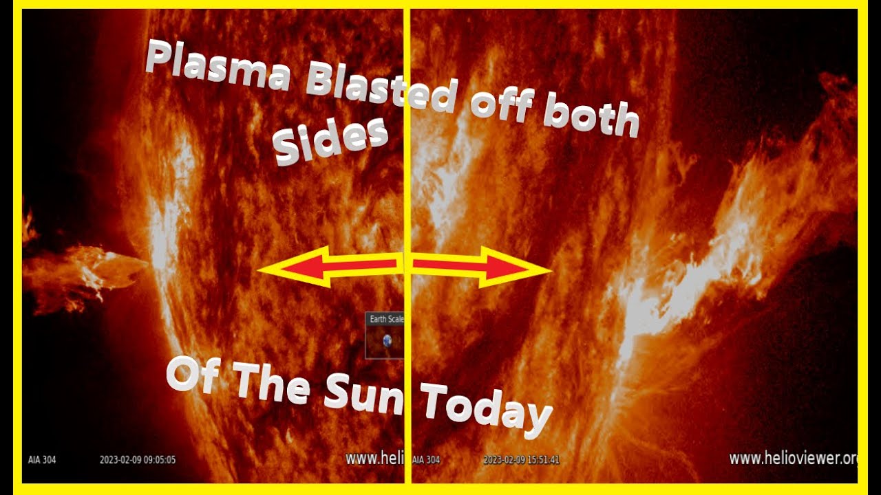 Solar plasma blasted off both sides of the sun - YouTube