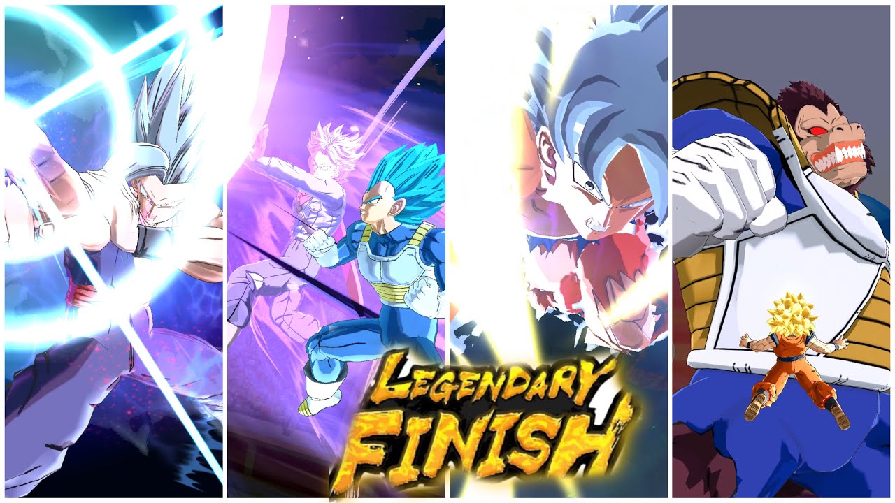 ALL LEGENDARY FINISHES IN DRAGON BALL LEGENDS (So far) - YouTube