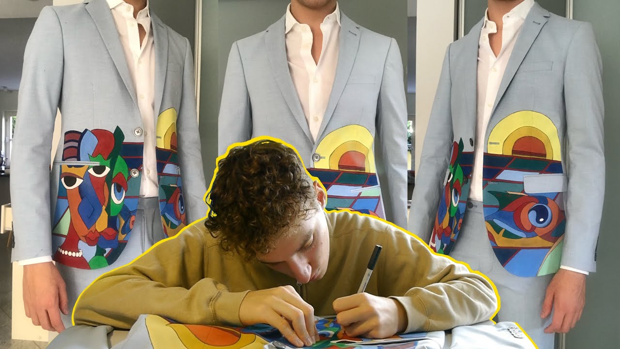 How To Paint A Suit | Custom Painted Suit - YouTube