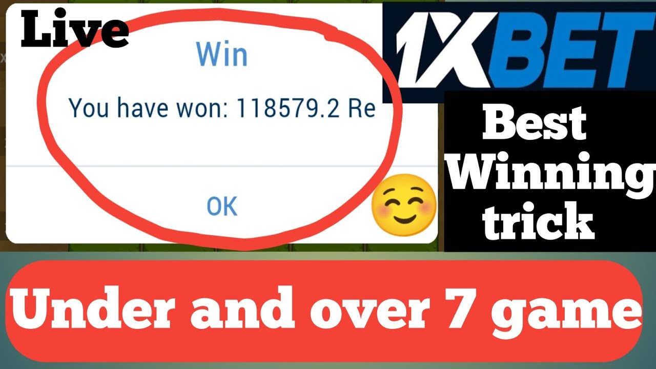 1xbet || Under and over 7 game best winning tricks. how to play under ...