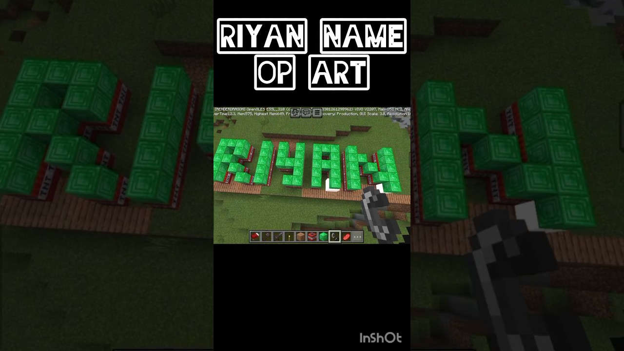 Riyan Name Arts in Minecraft #minecraft #riyan #shorts #nameart #gaming ...