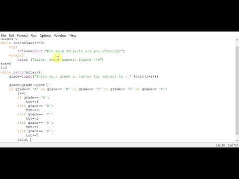 calculate a students GPA in python - YouTube