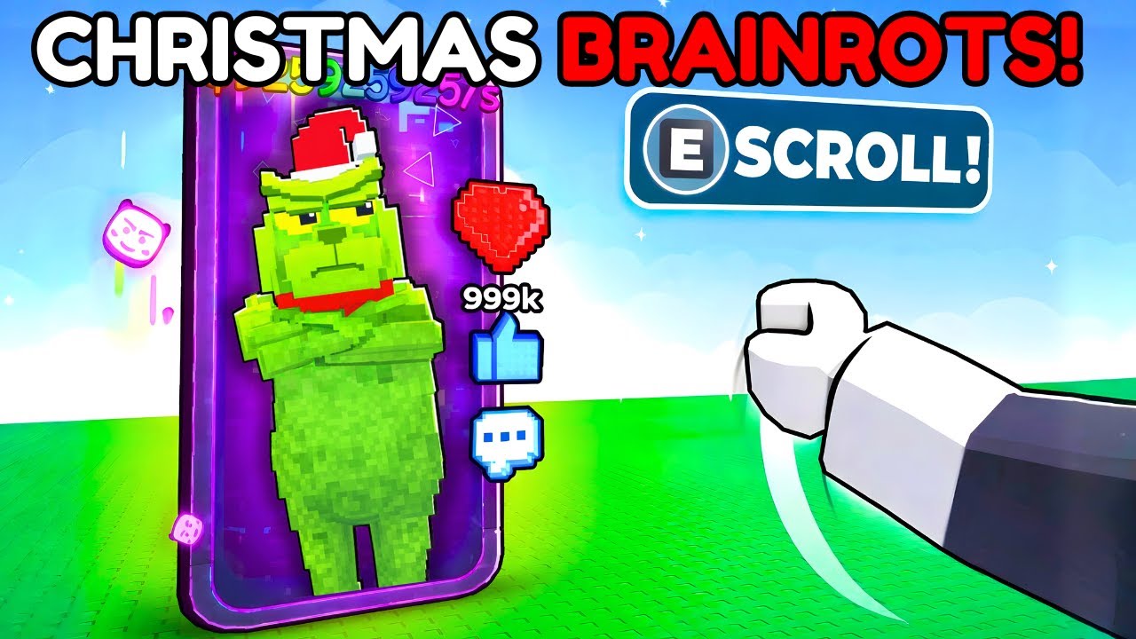 Scrolling For CHRISTMAS BRAINROTS in Roblox Scroll A Brainrot - YouTube