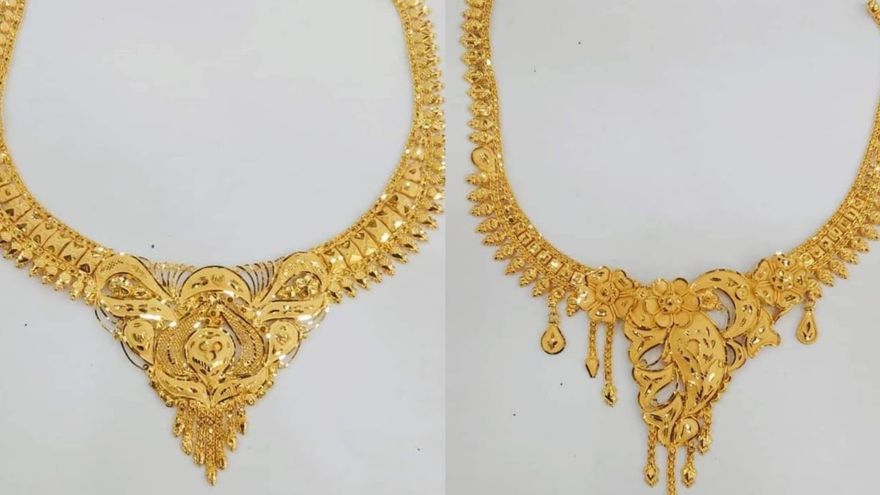 Latest gold Indian Necklace designs || Indian bridal necklace designs ...