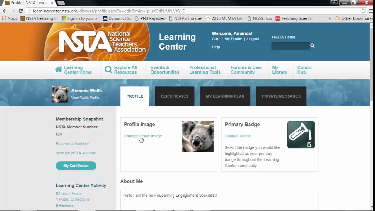 NSTA Learning Center: How to Update Your Profile - YouTube