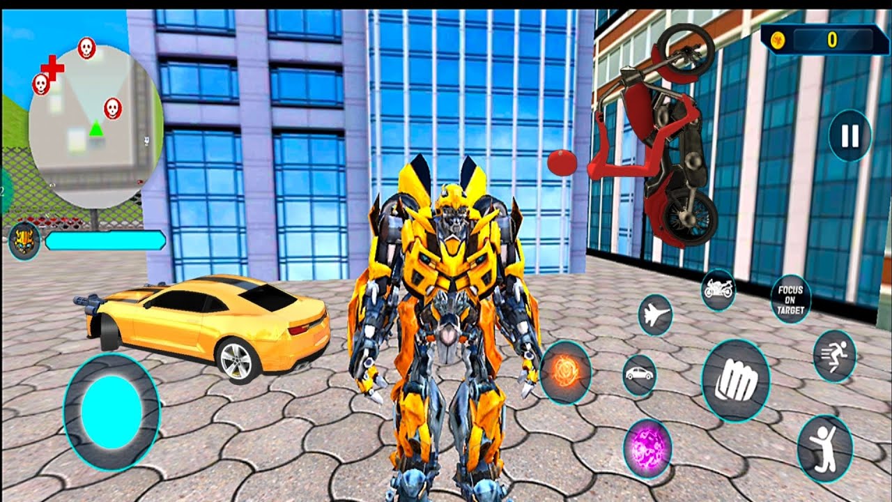Bumblebee jet robot car transformation Multiple Rbot Car games #2 ...