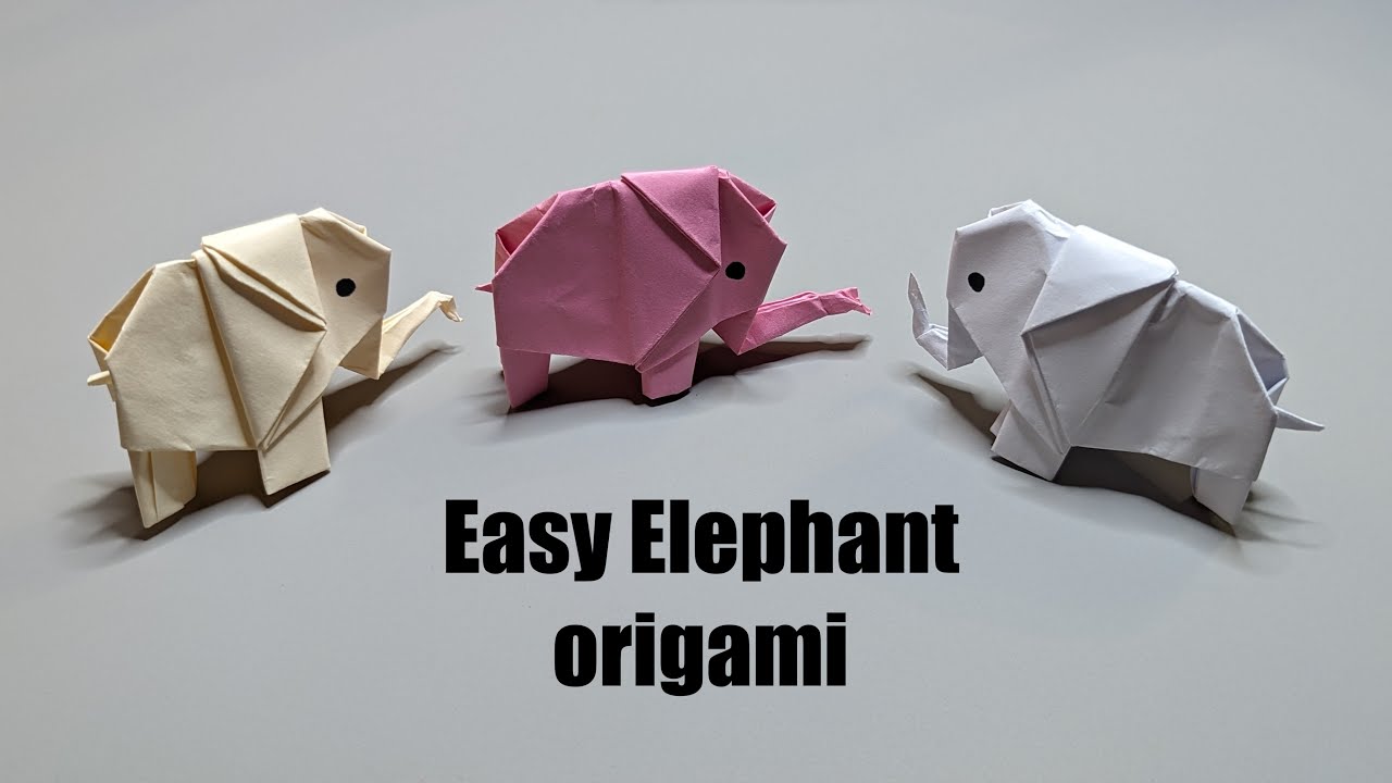Easy Origami Elephant Tutorial | How to Make a Paper Elephant for ...