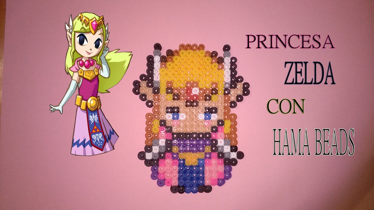 COMO HACER A LA PRINCESA ZELDA CON HAMA BEADS. - YouTube