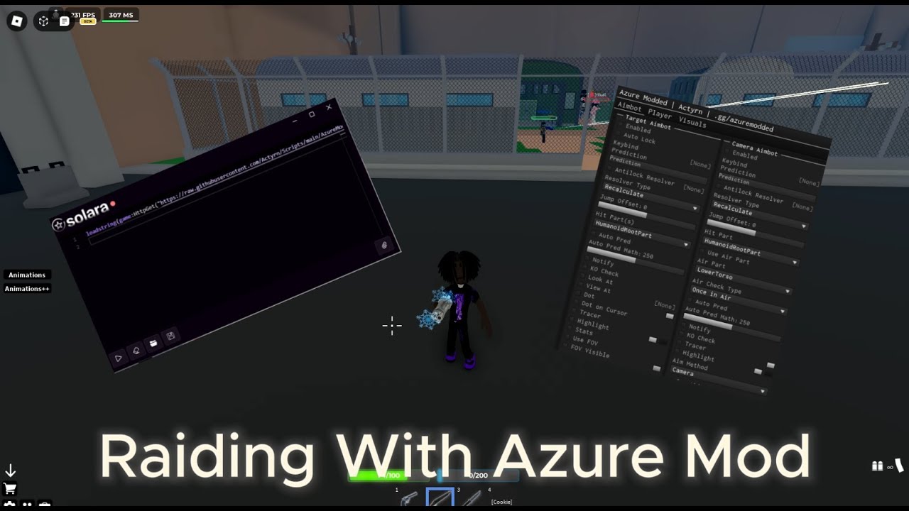 Raiding With Azure Mod #Support Solara #roblox - YouTube
