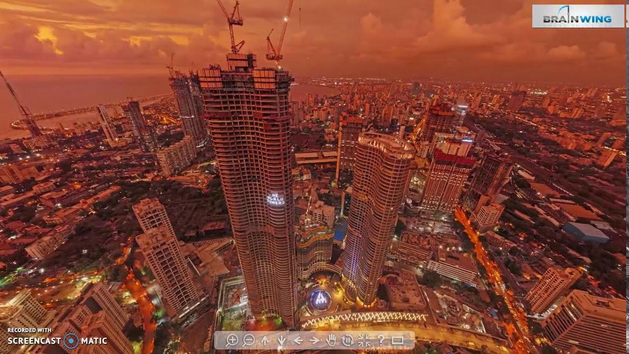 Lodha World Towers, Aerial Drone View, Spectacular View, Never seen ...