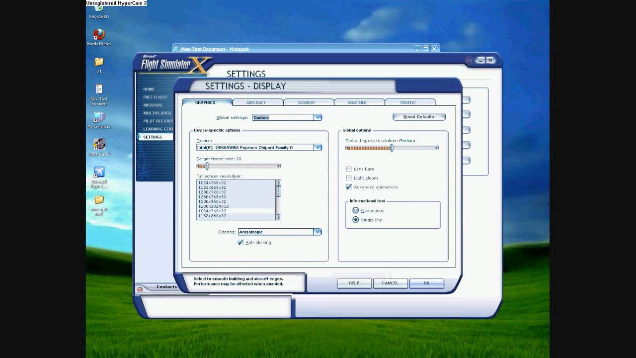 My FSX Settings - YouTube