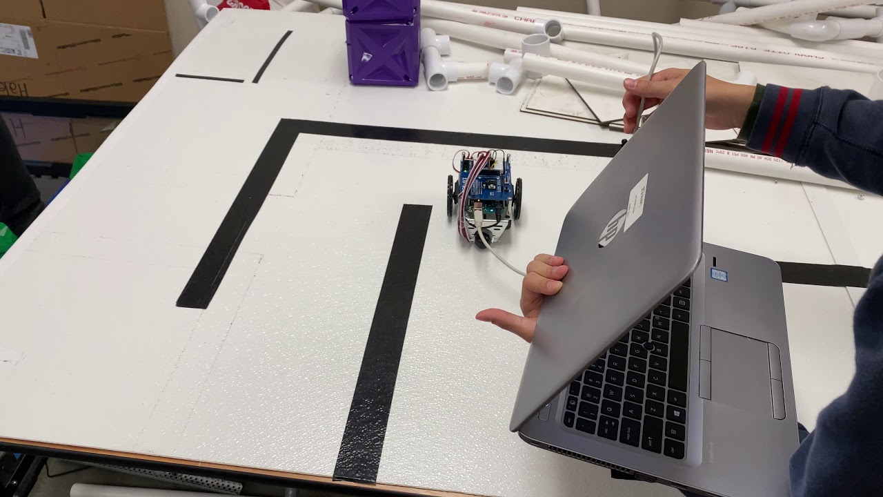 Parallax Robot Line Follower Maze - YouTube