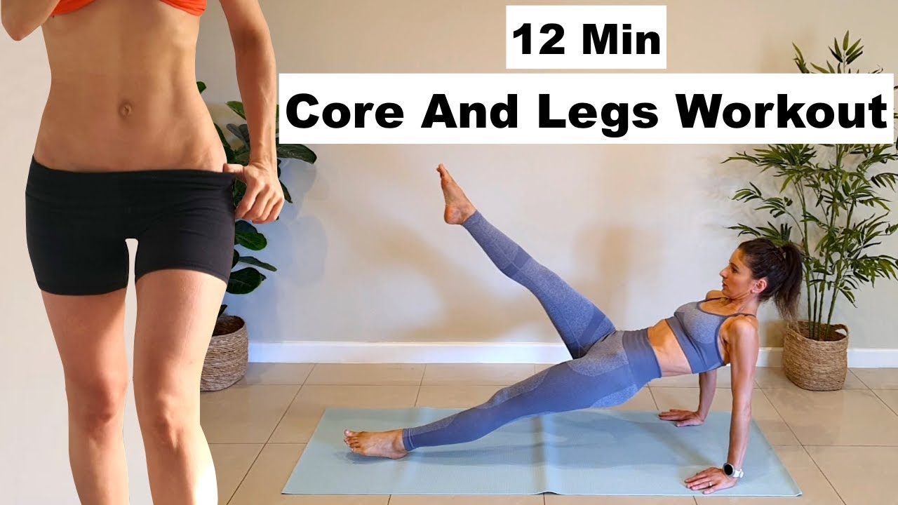 12 Min Core And Legs Workout | No Equipment - YouTube
