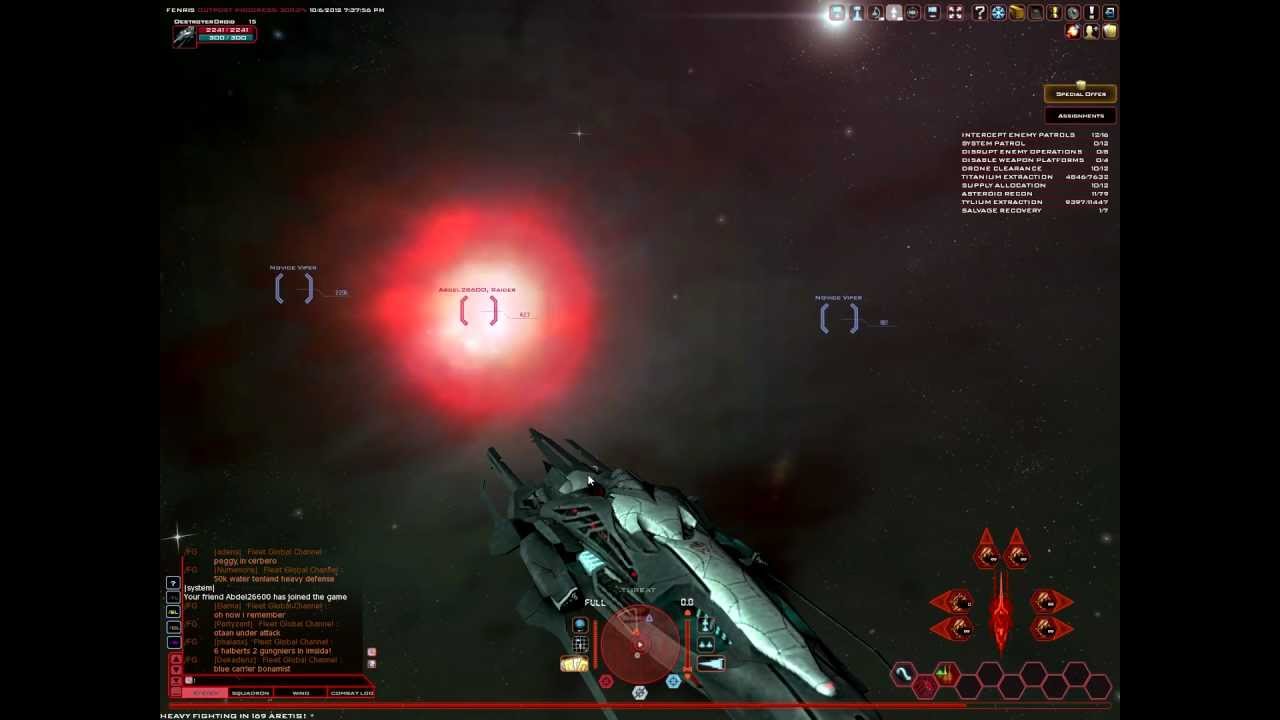 Battlestar Galactica Online - Banshee fires a nuke - YouTube