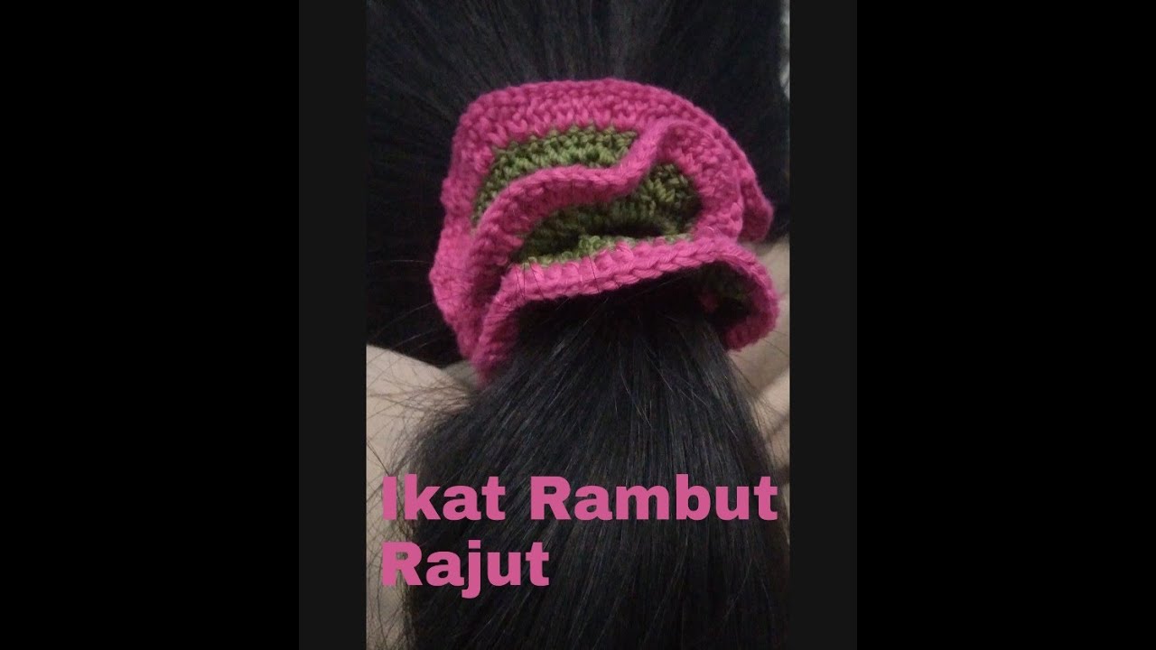 DIY ikat rambut rajut - YouTube