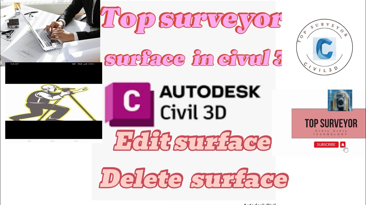 How to creat surface in civil3d For Beginner Tutorial - YouTube