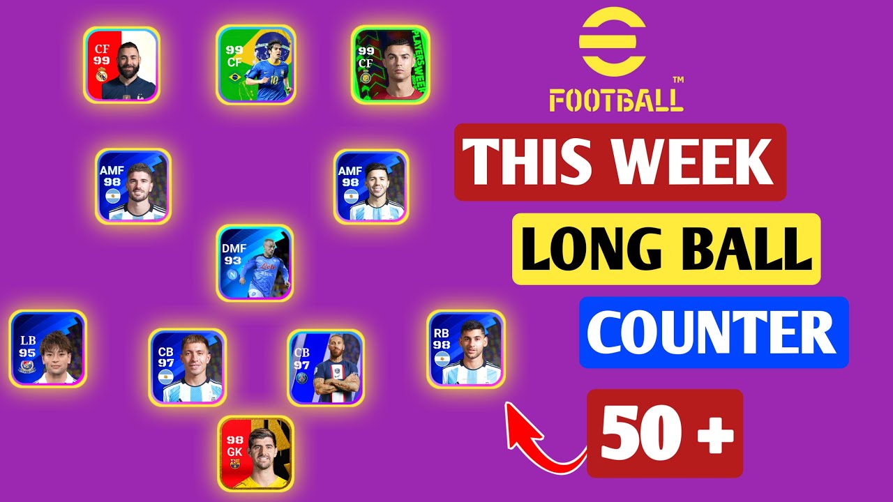 New Long Ball Counter Formations In eFootball 2023 Mobile 😱|| Long ball ...