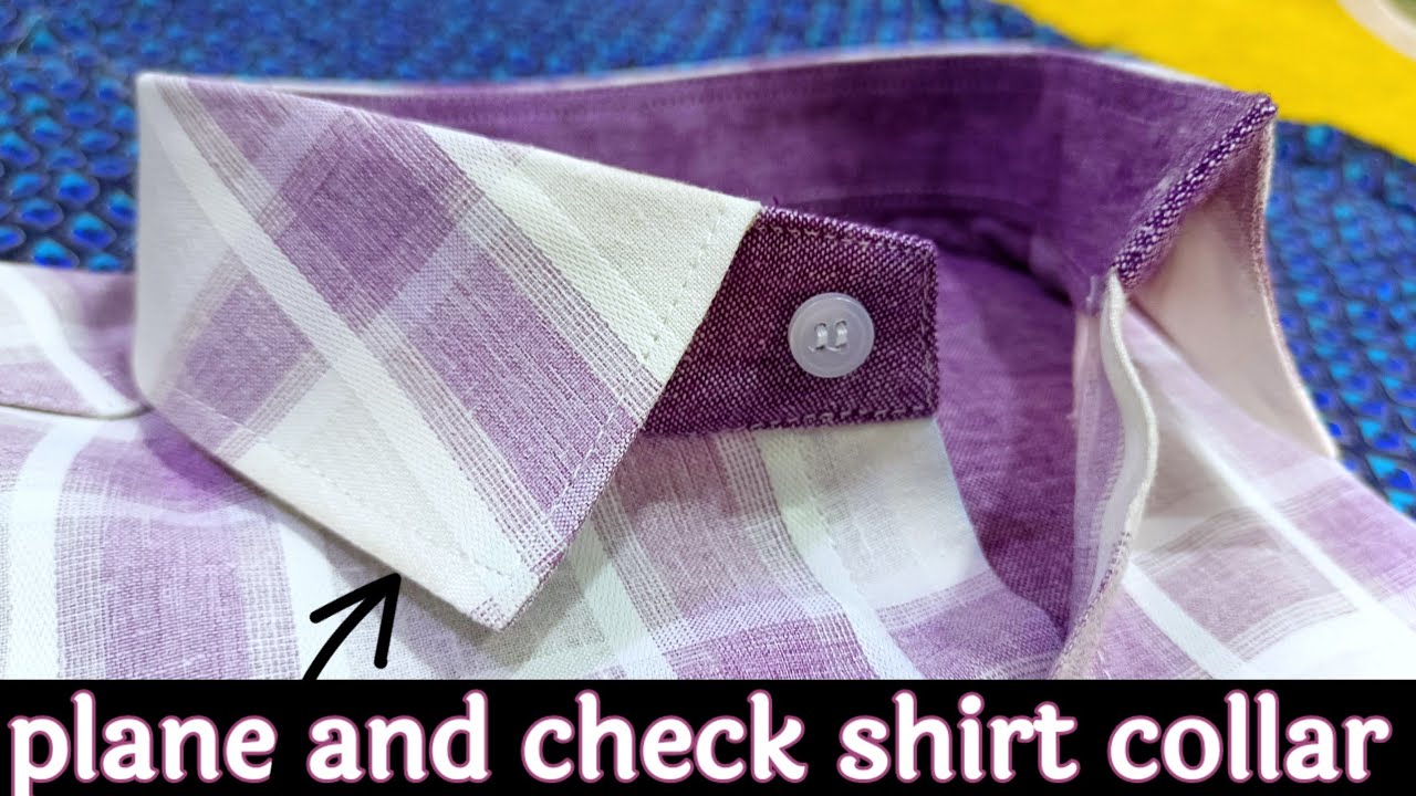 plane and check coller / shirt collar simple method /shirt collar ...