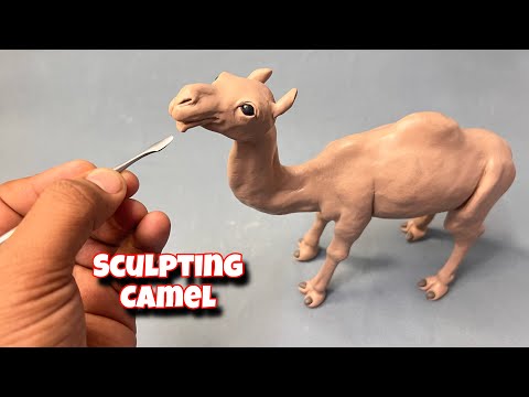 Clay Sculpture: How to make a camel with polymer clay, polymer clay tutorial for beginner