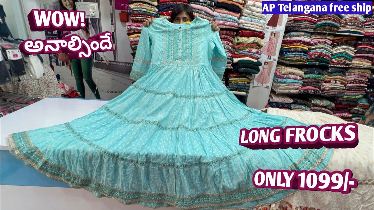 Most trending full flare long frocks bathukamma special offer Dasara ...